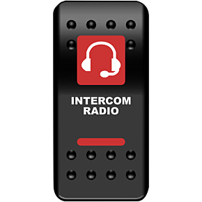 Rocker Switch - Intercom - Red