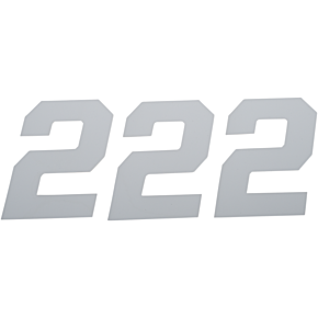 Race Number Plate - #2 - White - 4" 45-34-2