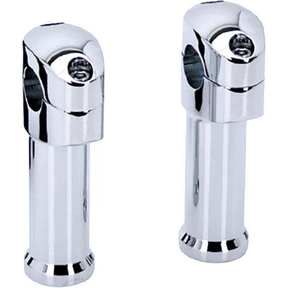 Chrome Riser Kit For 1.25" Dia W/ Separate Top Clamp