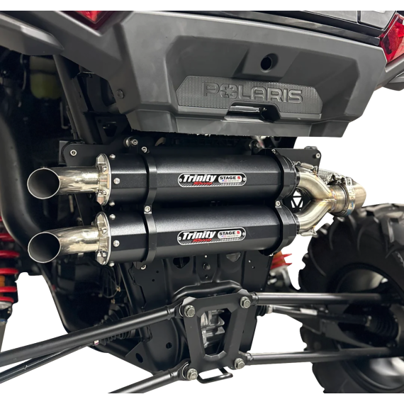 Dual Slip-On Mufflers - Brushed Aluminum TR-4186S