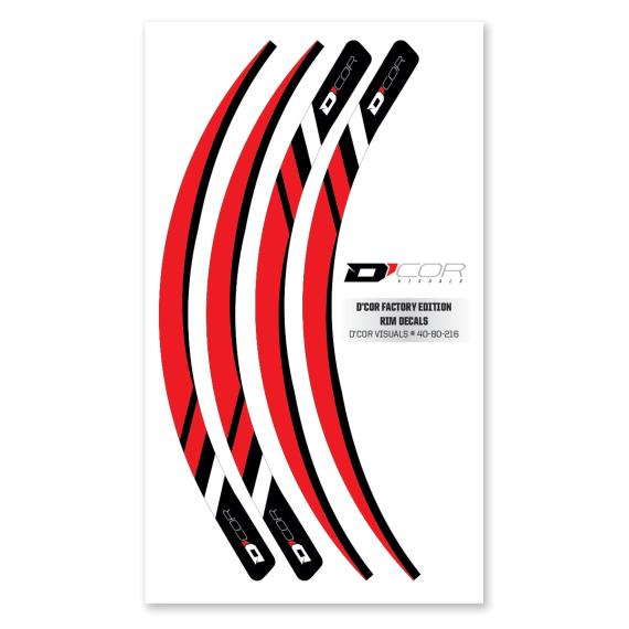 Rim Decals Red 4 Pc Set Red Rim Decals 4 Pc Set